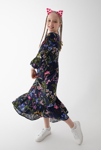 Платье Девочки Acoola разноцветный Вечерний/праздничный Длинный Вискоза, размер 140 купить c ...