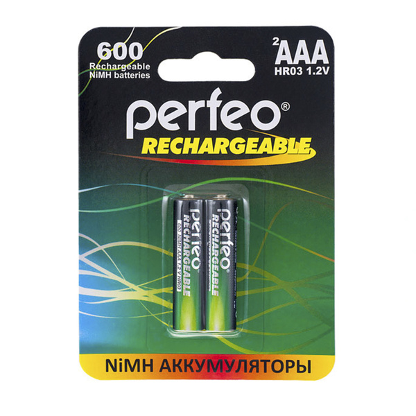 Perfeo Ni-Mh аккумуляторы HR03 AAA 600mAh на блистере, 2шт, 1.2V - купить с доставкой по ...
