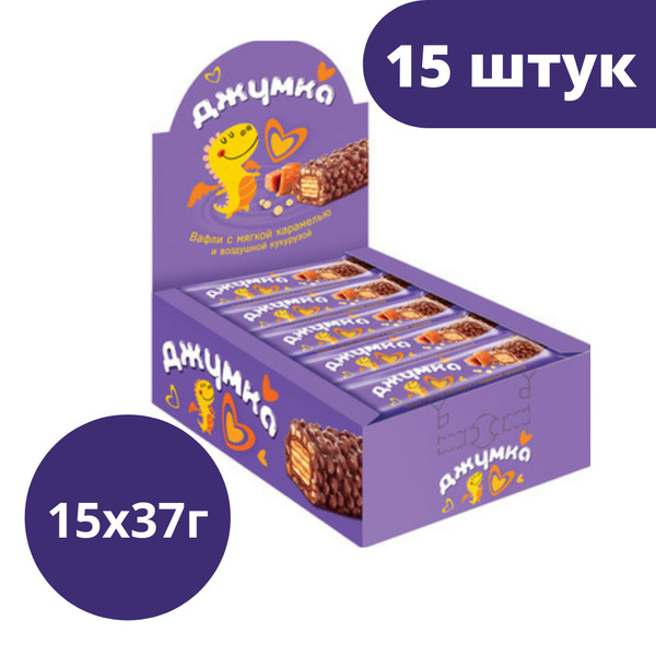 Батончик Джумка с воздушной кукурузой, 37 г (упаковка 15 шт.) - купить ...