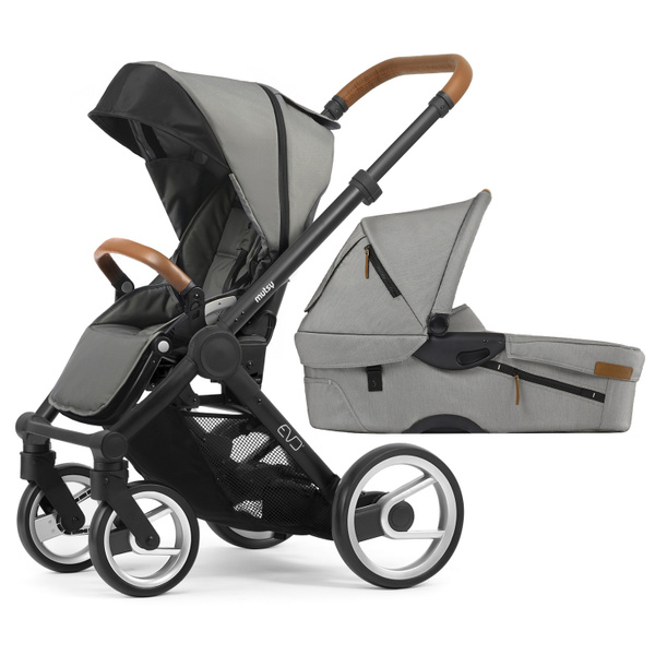 Коляска 2в1 Mutsy Evo2 Urban Nomad, Cognac Grip Black/ Light Grey ...