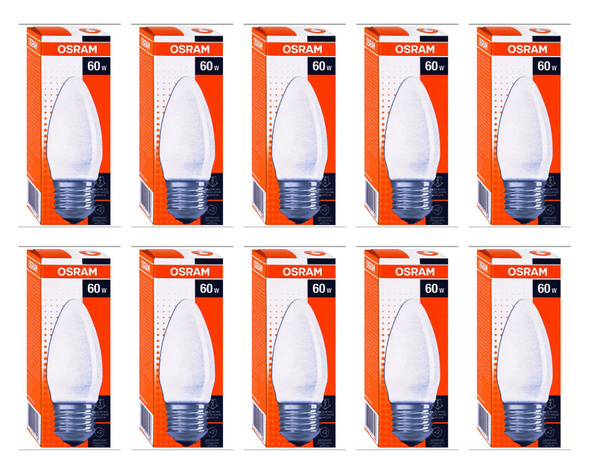 Накаливания Лампочка OSRAM E27 Свеча 660 Лм 2700 К - купить в интернет магазине OZON (286134087)