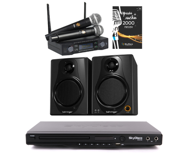 Караоке с акустикой и микрофонами SkyDisco Karaoke Home Set Music Pro ...