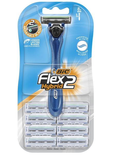 Бритва мужская, 2 лезвия, плавающая головка, BIC Flex 2 Hybrid, уп. 1 ...