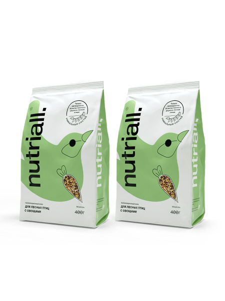 Корм для лесных птиц Nutriall с овощами 2 упаковки по 400 гр. - купить с доставкой по выгодным ...