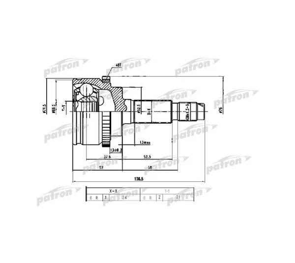 ШРУС наружный - PATRON арт. PCV1786 - купить по выгодной цене в интернет-магазине OZON (1082852029)