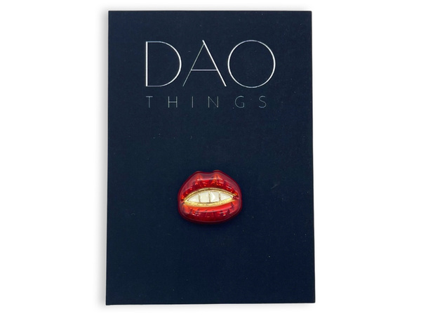 Значок Girl - Губы Поцелуй, Брошь-значок на рюкзак Lips, "DAO Things ...