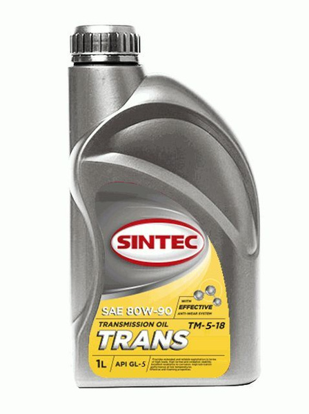 Масло трансм тм-5-18 (gl-5) sintec sae 80w90 1л (15шт 600 120) SINTEC ...