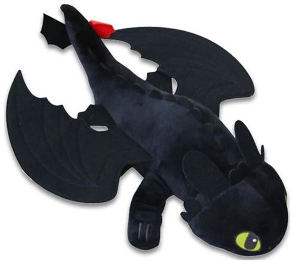 Мягкая игрушка "Дракон беззубик" черный 38 см - купить с доставкой по выгодным ценам в интернет ...