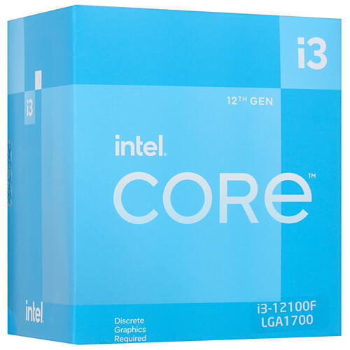 Процессор Intel BX8071512100F Core i3 12-го поколения, BOX (с кулером ...