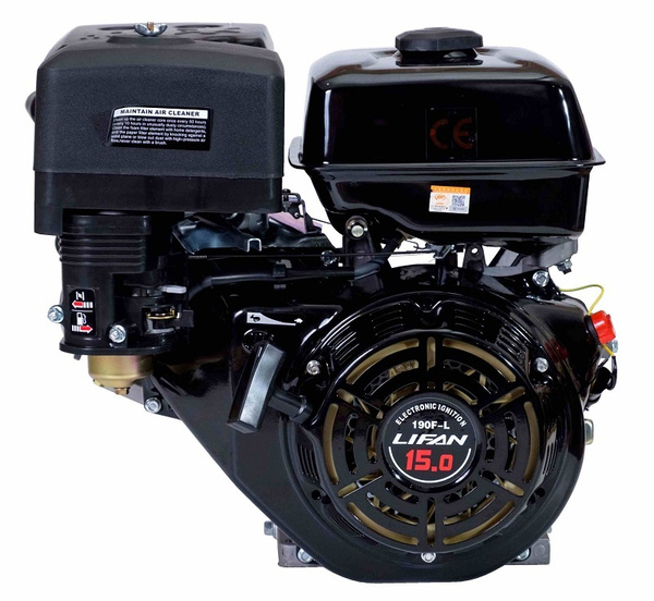 Двигатель бензиновый Lifan 190F-L D25 (15л.с., 420куб. см, вал 25мм, ручной старт) купить на ...