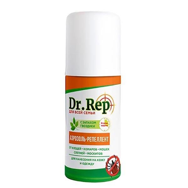 ДОКТОР РЕП Аэрозоль - репеллент от клещей и комаров универсальный 100 мл - купить с доставкой по ...