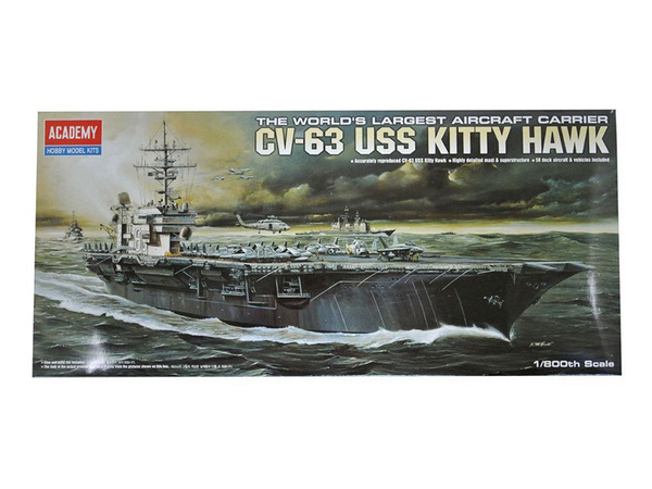 14210 Academy Сборная модель Американский авианосец Kitty Hawk CVN-63 ...