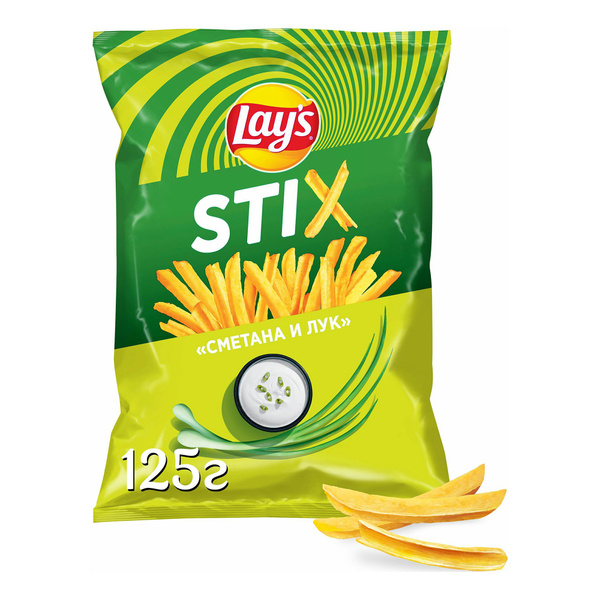 Чипсы картофельные Lay's Stix Сметана и лук 125 г купить на OZON по низкой цене (666422690)