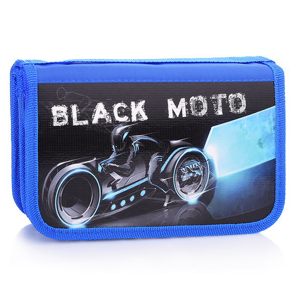 Пенал двухсекционный большой с откидной планкой "Black moto" ПО-05 ...