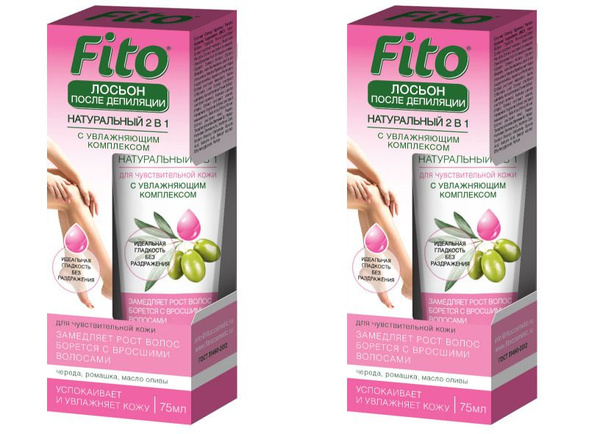 Fito Косметик Натуральный ЛОСЬОН после депиляции 2 в 1 75 мл 2 шт - купить с доставкой по ...