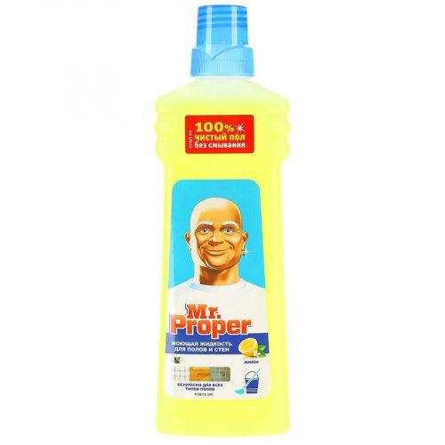 Mr. Proper Средство для полов и стен Лимон, 750 мл - купить с доставкой по выгодным ценам в ...