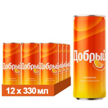 Напиток Добрый Апельсин 0,33 по 12 шт - купить с доставкой по выгодным ...
