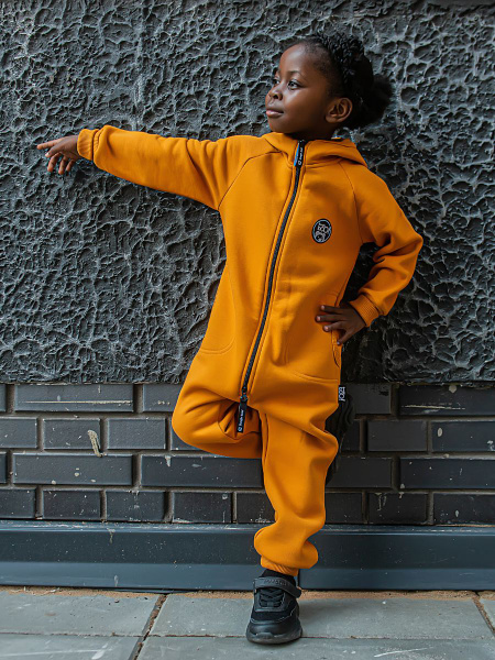 Комбинезон детский Bungly boo! для мальчика и для девочки с капюшоном и карманами утепленный с ...