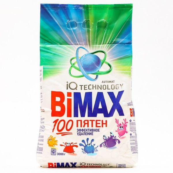 BIMAX Стиральный порошок "100 пятен", автомат, 3 кг - купить с ...