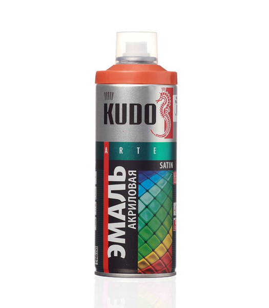 Аэрозольная краска KUDO Эмаль аэрозольная Satin оранжевая полуматовая RAL 2001 520 мл - купить в ...
