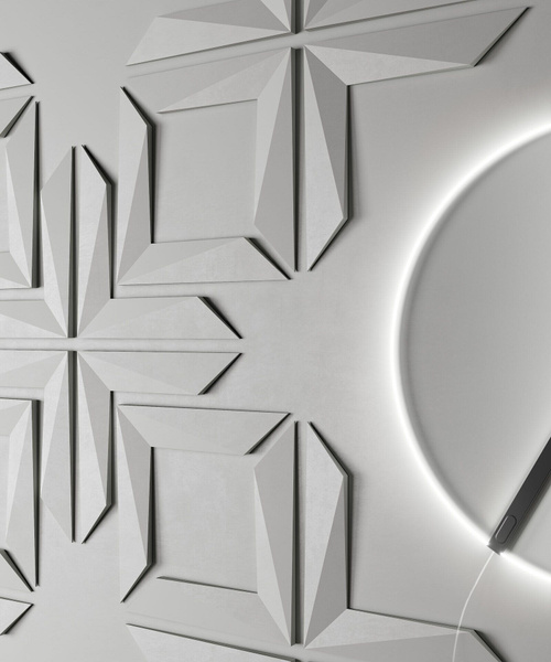 3D орнамент для стен и потолков декоративный /белый/под покраску. Набор 4 шт. Cosca Decor арт.13 ...