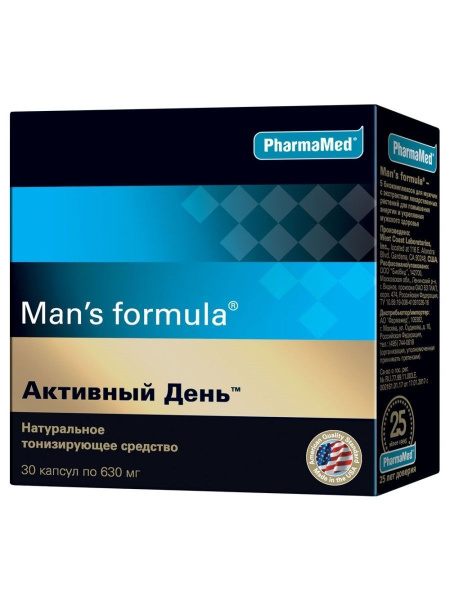 Характеристики Man's Formula Активный день 630 мг 30 капсул подробное ...