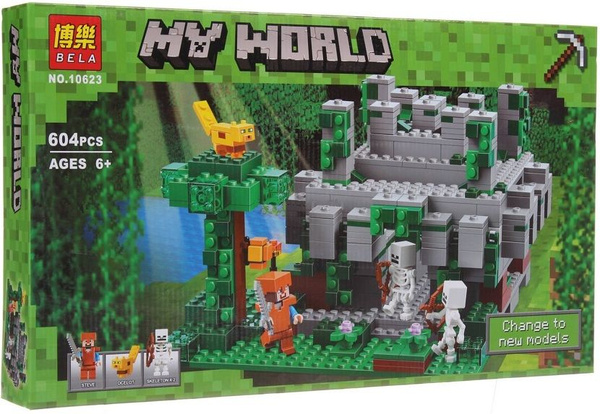 Конструктор BELA My World 10623 Майнкрафт Храм в джунглях 604 детали ...