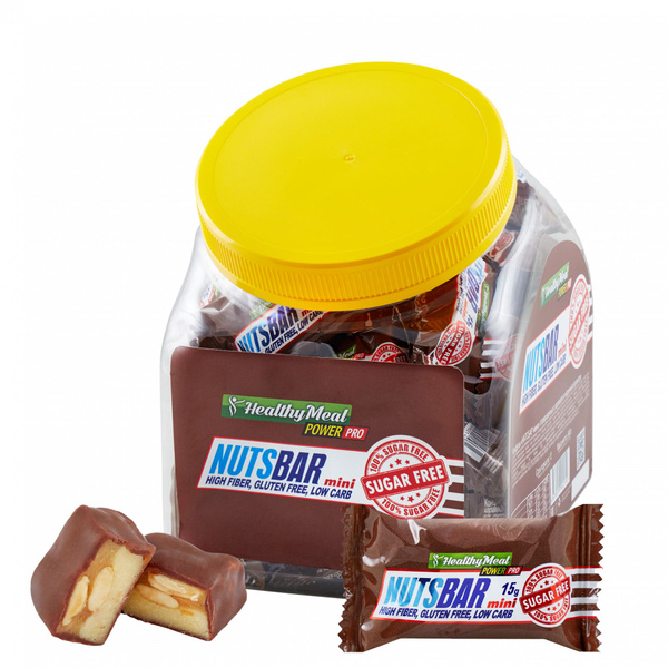 Батончики глазированные без сахара Power Pro NUTSBAR MINI, 56 шт*15 г ...