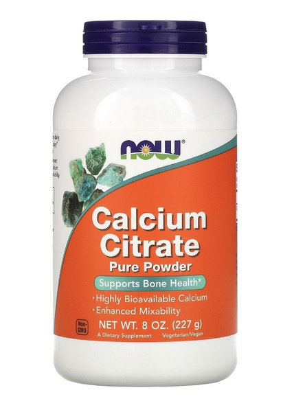 Кальций цитрат Нау, Calcium Citrate Now, порошок, 227 грамм - купить с ...