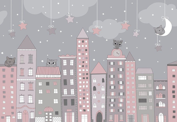 Фотообои на стену бесшовные, Master Fresok "домики" В275 см х Ш400 см, артикул 12-1593 ...