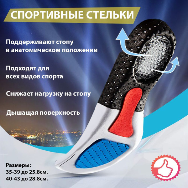 Nateno Стельки для обуви спортивные ортопедические при плоскостопии ...