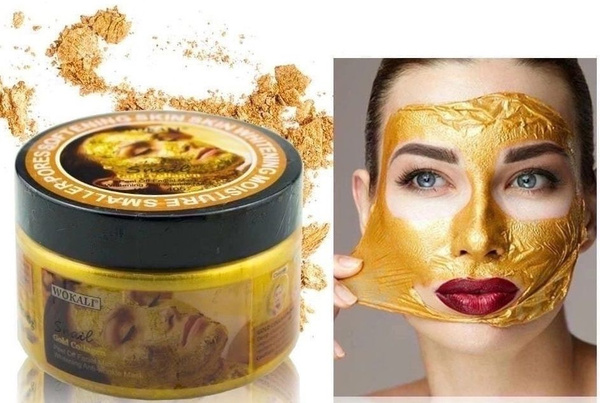 Wokali Очищающая, отбеливающая, антивозрастная маска-пленка с золотом ...