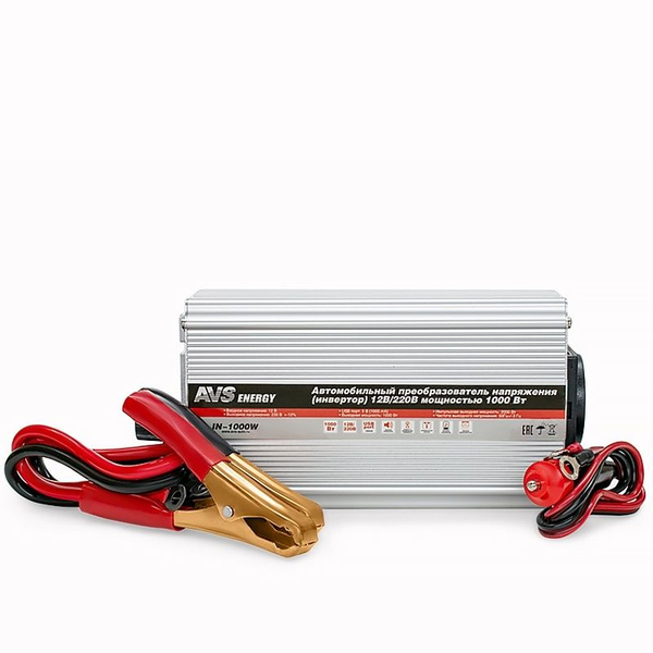 Преобразователь напряжения 12/220V AVS IN-1000W-12 купить по выгодной ...