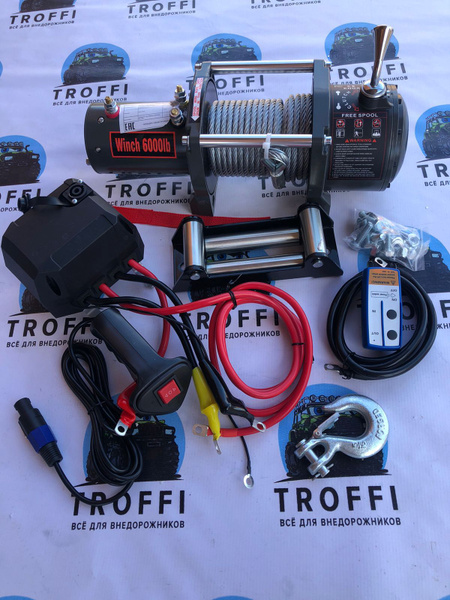 Лебедка автомобильная Electric Winch Лебедка электрическая 12V 6000 lbs ...