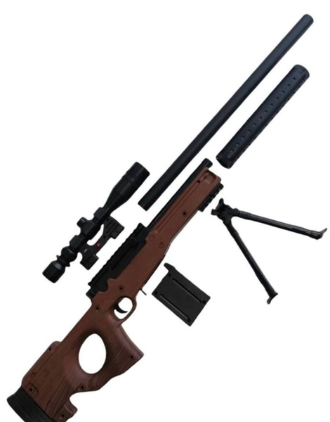 Детская пневматическая снайперская винтовка AWM L92 с глушителем и ...