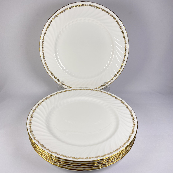 Набор десертных тарелок 6 шт. Aynsley. 27 см. Англия. Костяной фарфор ...