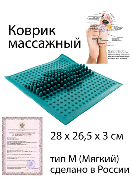 Коврик массажный ортопедический мягкий из резины купить по низкой цене ...