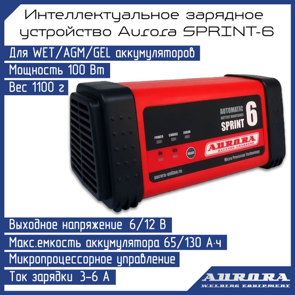 Интеллектуальное зарядное устройство Aurora SPRINT-6 - купить с ...