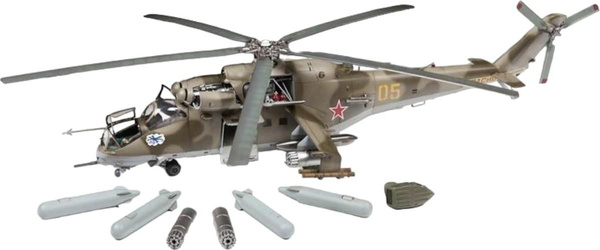 Сборная модель ZVEZDA Советский ударный вертолет Ми-24В/ВП(1к48)(ZV ...