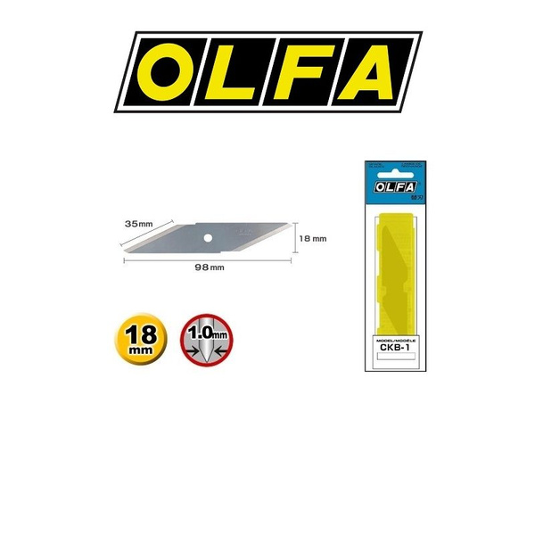 Лезвия OLFA для ножа CK-1, 18(35)х98х1мм, 2шт CKB-1 - купить с доставкой по выгодным ценам в ...