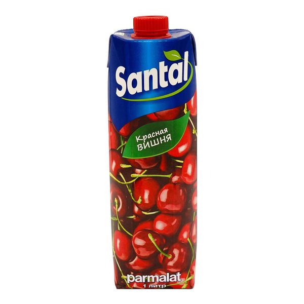 Напиток сокосодержащий Santal Красная вишня 1 л - купить с доставкой по ...