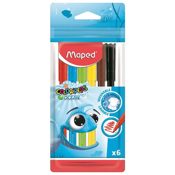 Maped Фломастеры Color'peps Ocean, 6 шт - купить с доставкой по ...