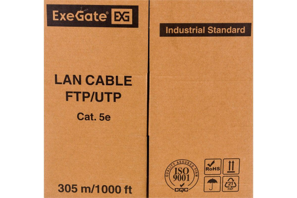 Кабель RJ-45 Ethernet ExeGate UTP 5e, 305м (EX281820RUS) - купить по ...