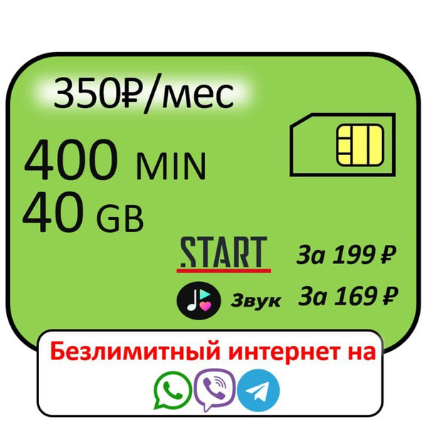 SIM-карта Безлимит на мессенджеры и облачные сервисы (Вся Россия ...