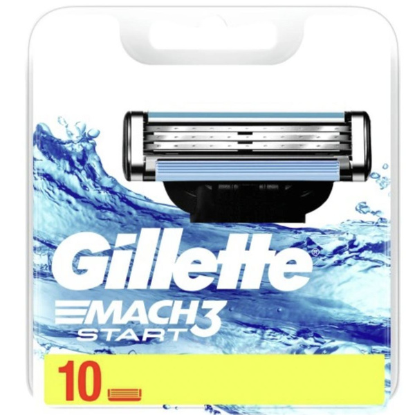Сменные кассеты, лезвия Gillette Mach3 Start, 10 шт. - купить с ...