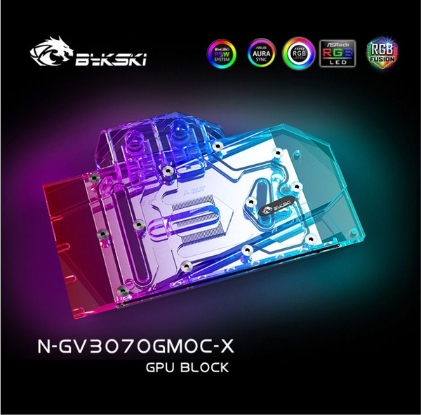 Блок водяного охлаждения Bykski GPU для GIGABYTE Geforce RTX 3070 ...