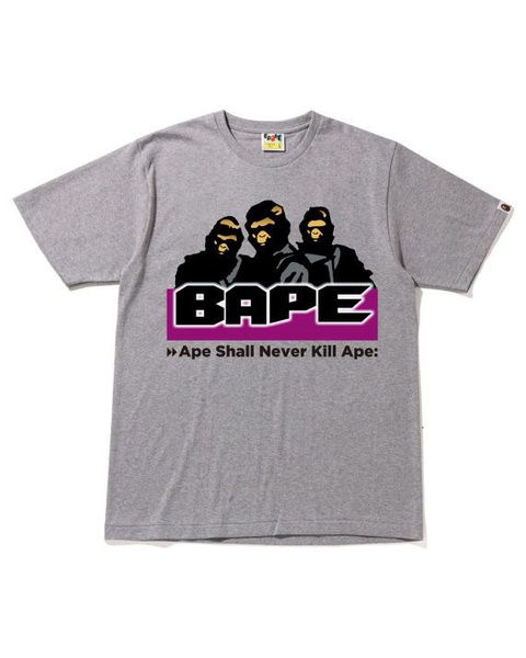 Футболка BAPE, размер 50, цвет серый, 90% - купить по выгодной цене в ...