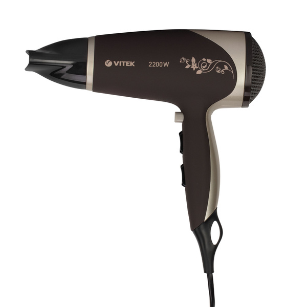 Фен для волос VITEK Фен VT-2327 CL, коричневый - купить по выгодным ...
