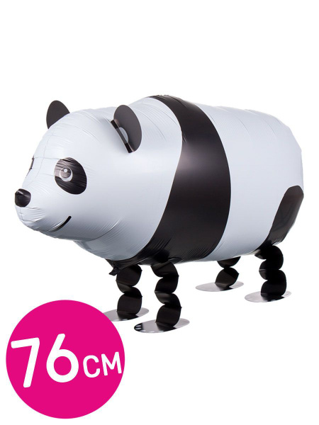 Воздушный ходячий шар фольгированный Falali фигурный, Панда, 76 см ...