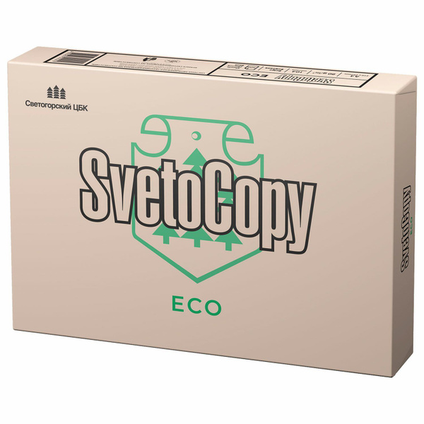 Бумага офисная А4, 80 г/м2, 500 л., SvetoCopy Eco, белизна 60%, Россия ...